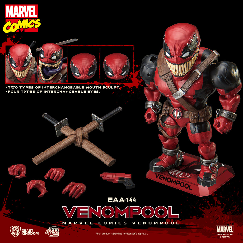 Beast Kingdom EAA-144 Marvel Comics Venompool Egg Attack Action Figure – Beast Kingdom SEA